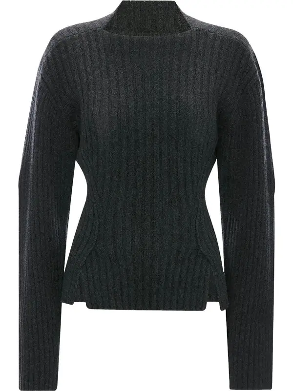 Victoria Beckham Ribbed Jumper - Gray