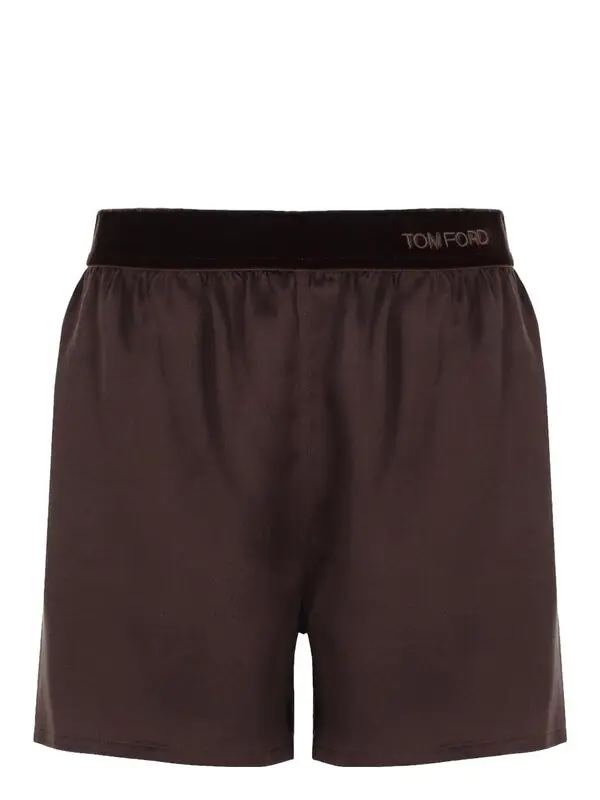 TOM FORD Silk Shorts - Brown