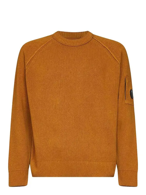 C.P. COMPANY Cotton Crew Neck Knitwear - Brown