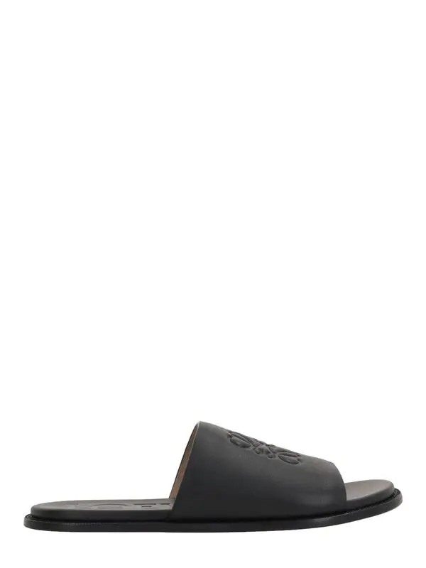 Loewe Flex Anagram Leather Slides - Multicolor