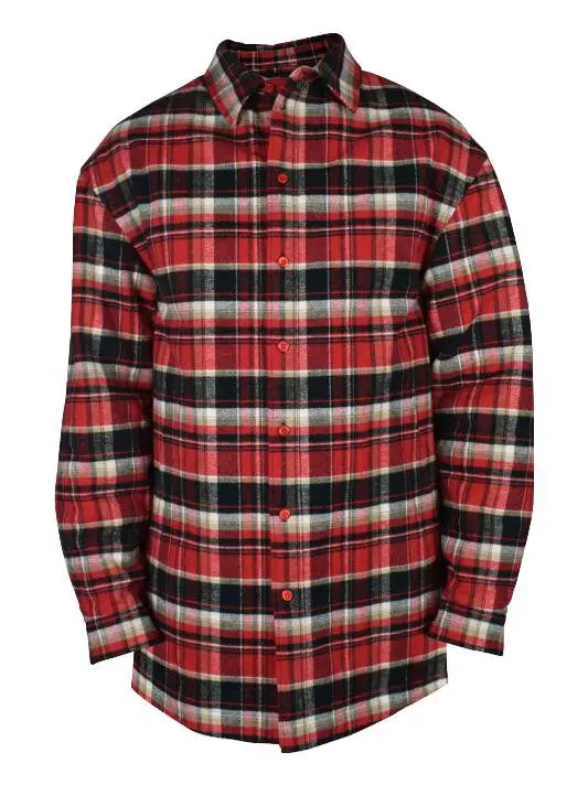 Balenciaga Checked Shirt - Red