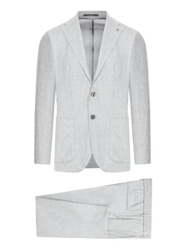 Tagliatore Tailored Wool Suit - Silver