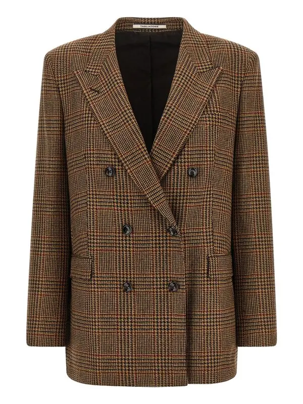 Tagliatore Jasmine Double-breasted Virgin Wool And Cashmere Blazer - Brown