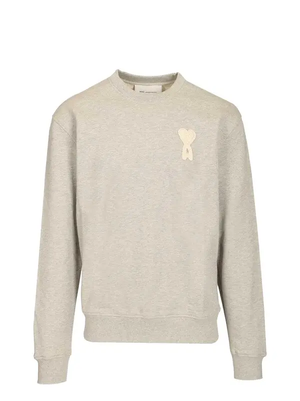 AMI Paris De Coeur Sweatshirt - Gray