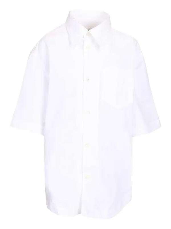 AMI Paris Short-sleeved Poplin Shirt - White