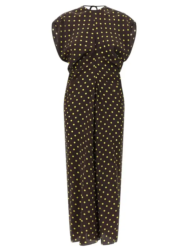 Marni Polka Rhythm Dress - Brown