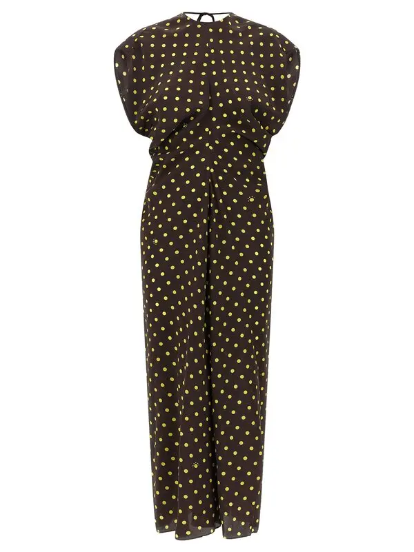 Marni Polka Rhythm Dress - Brown