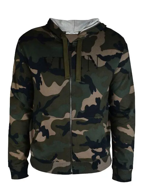 Valentino Garavani Camouflage Hooded Vest - Yellow