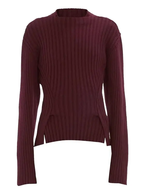 Victoria Beckham Ribbed Merino Wool Cashmere Jumper - Multicolor