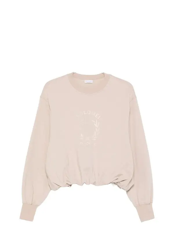 Brunello Cucinelli Cotton Graphic Print Sweatshirt - Multicolor