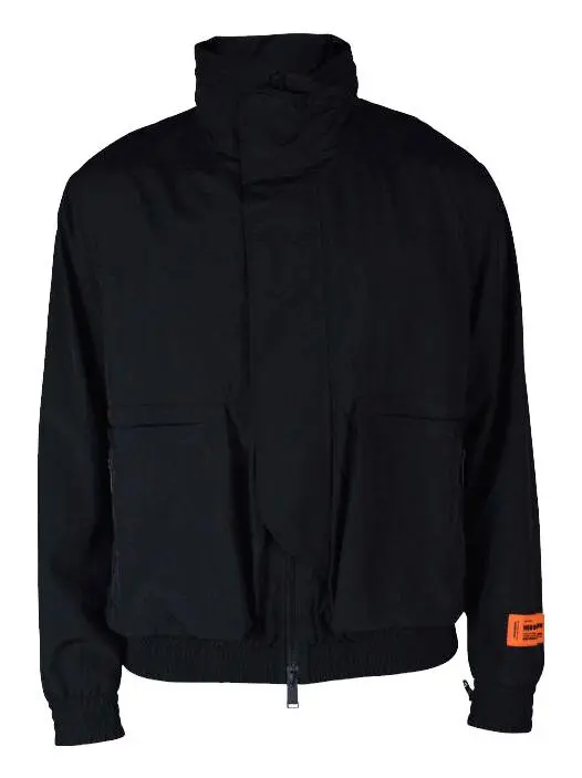 Heron Preston Hooded Logo Jacket - Black