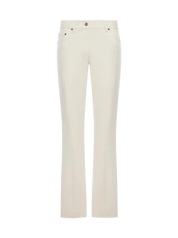 Valentino Garavani Five-pocket Flare Trousers - Cream