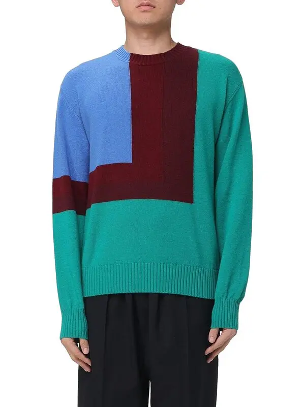 Loewe Color Blocked Pullover Sweater - Red
