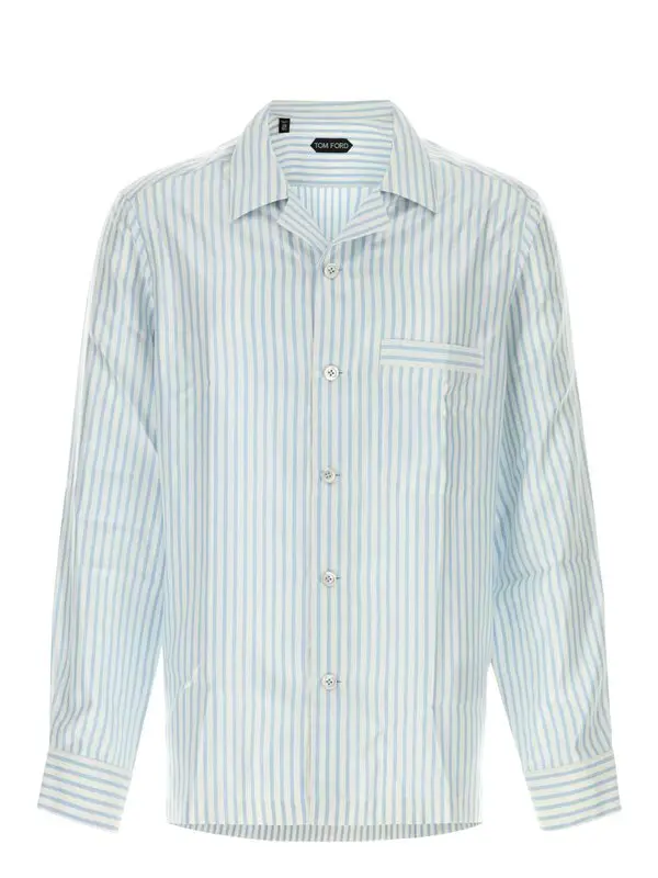 TOM FORD Embroidered Satin Shirt - Multicolor