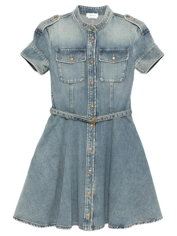 Alexander McQueen Cotton Day Dress - Blue