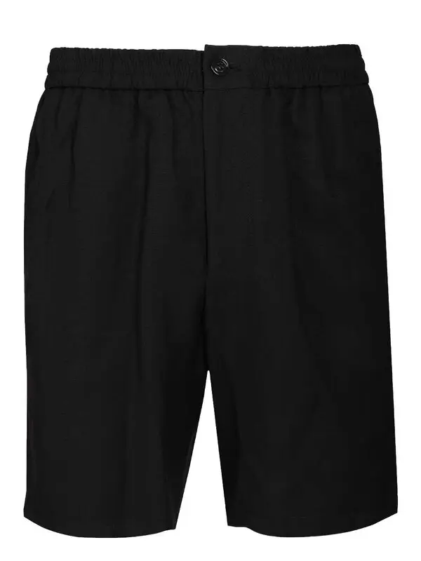 AMI Paris Shorts With Elasticated Waist - Black