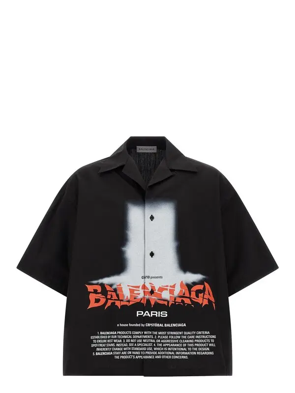 Balenciaga The Door' Bowling Shirt - Black