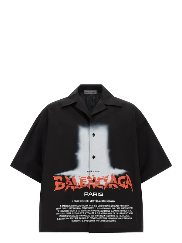 Balenciaga The Door' Bowling Shirt - Black