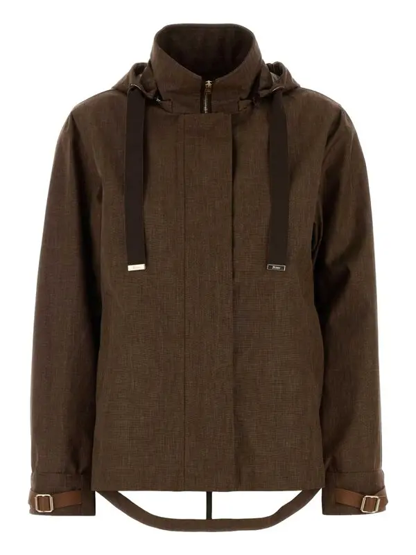 Herno Linen Blend Jacket - Brown