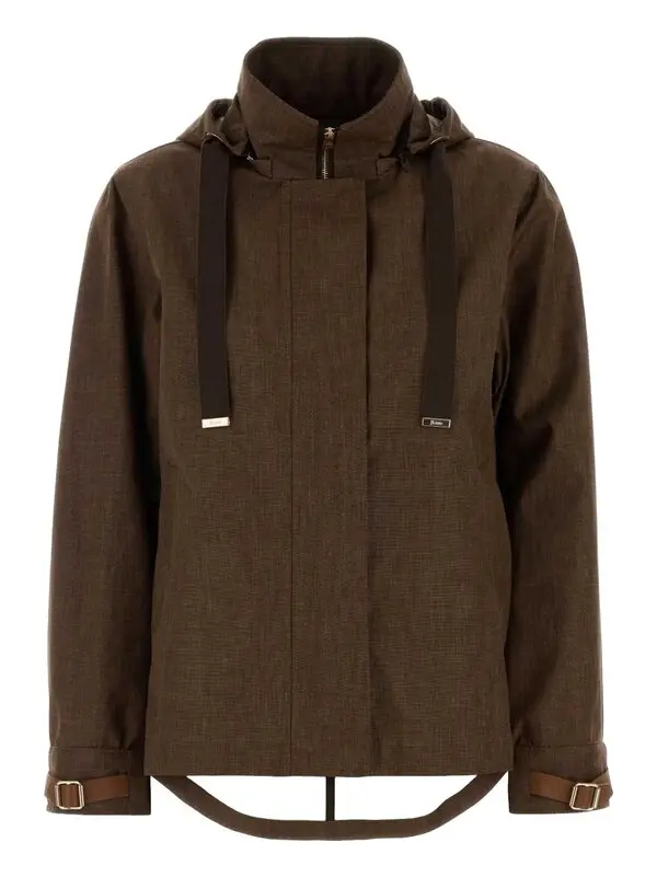 Herno Linen Blend Jacket - Brown