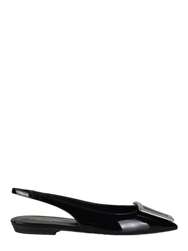 Saint Laurent Maxine Patent Leather Ballerinas - Black
