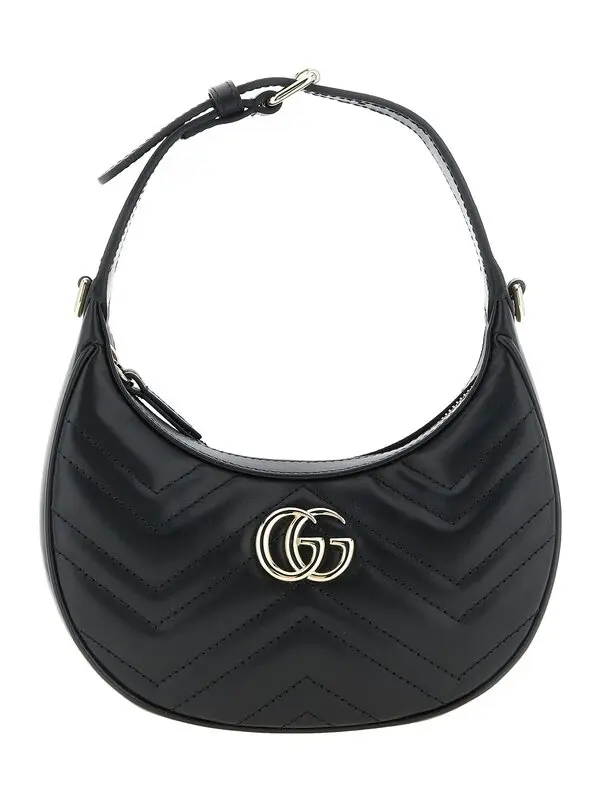 Gucci Gg Marmont' Small Shoulder Bag - Black