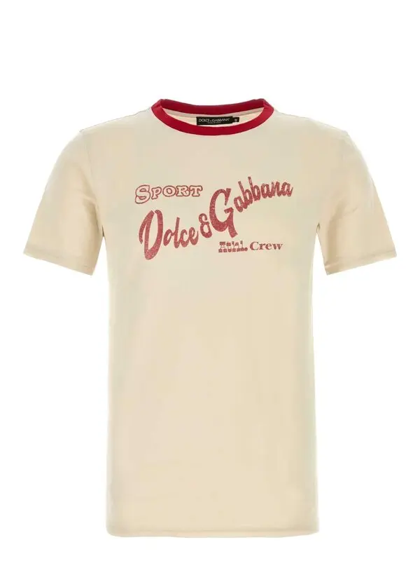 Dolce & Gabbana Ivory Cotton T-shirt - White