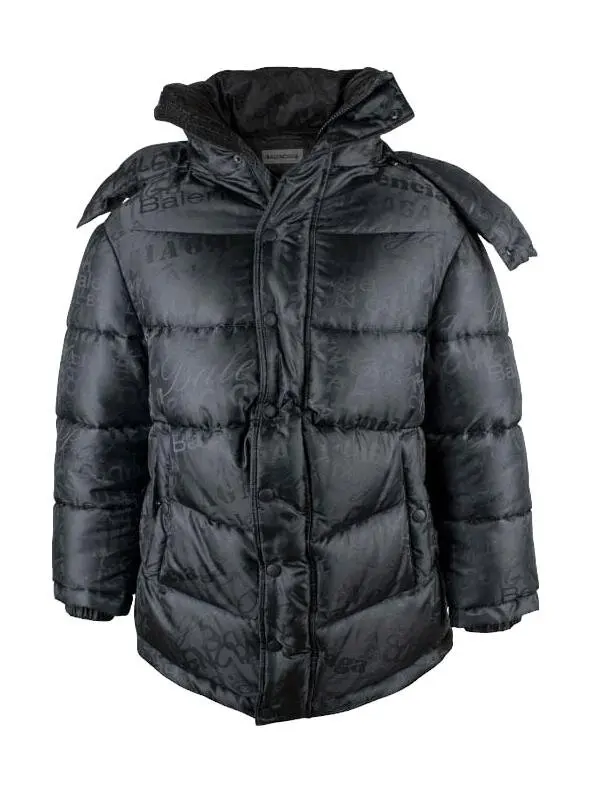 Balenciaga Polyester Down Jacket - Black
