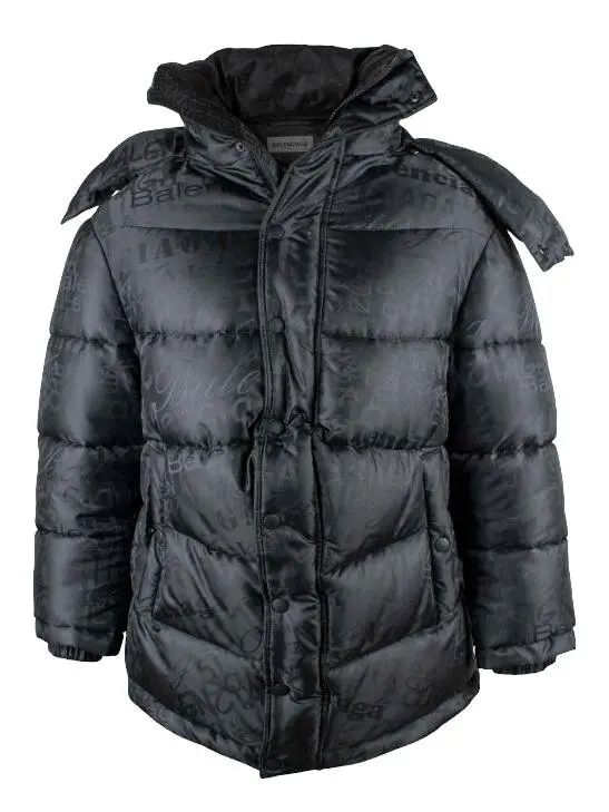 Balenciaga Polyester Down Jacket - Black
