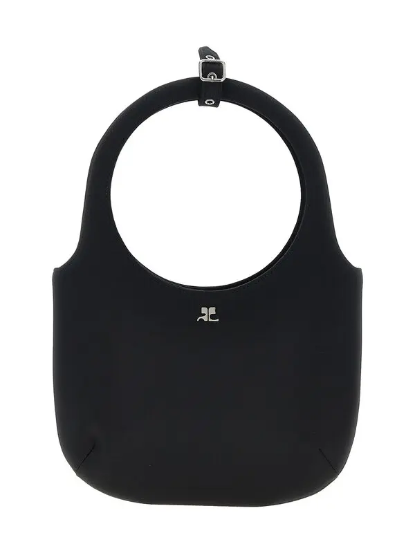 COURREGES Holy Satin Handbag - Black