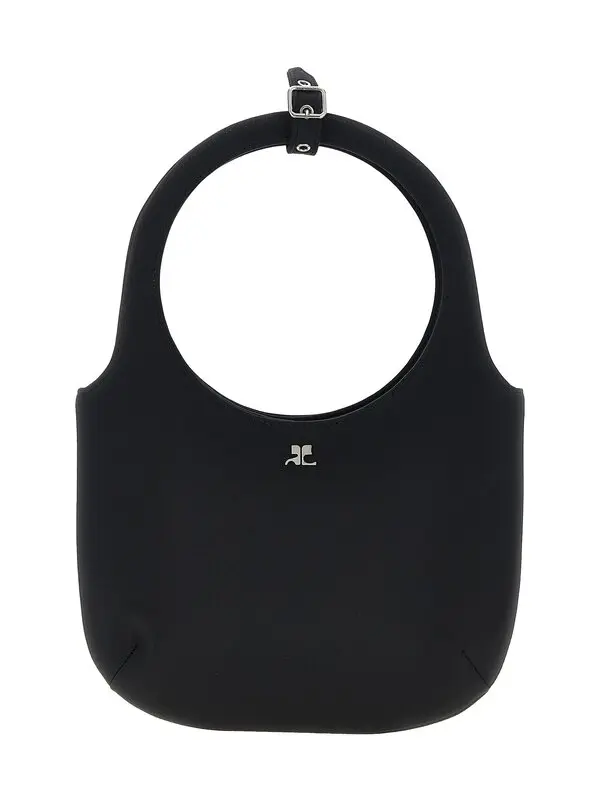COURREGES Holy Satin Handbag - Black