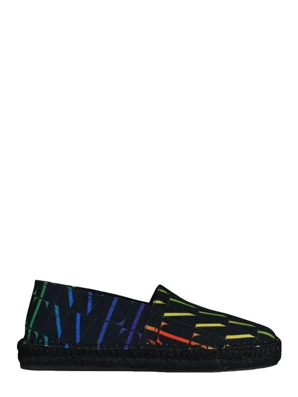Valentino Garavani Printed Canvas Espadrilles - Black
