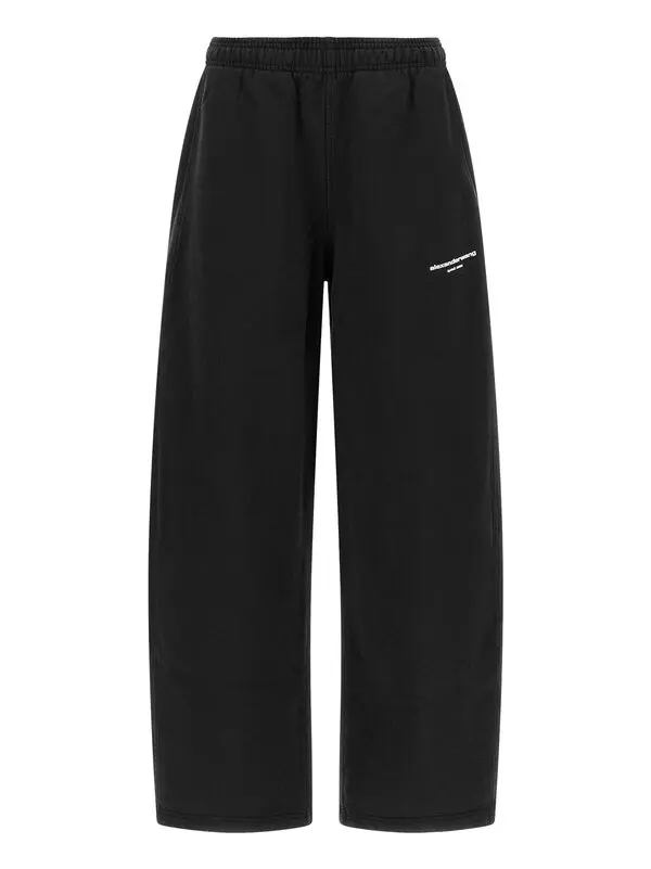 Alexander Wang Logo Fleece Pants - Black