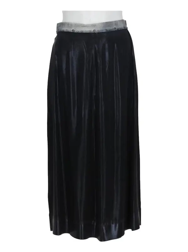 MAISON MARGIELA Silk Blend Midi Skirt - Black