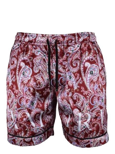Amiri Viscose Bandana Print Shorts - Red