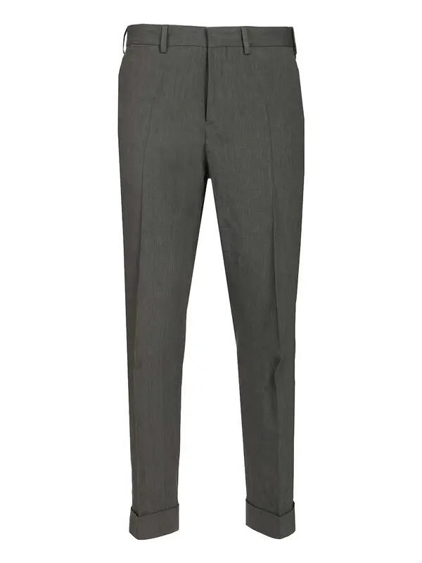 Dries Van Noten Tailored Linen Blend Trousers - Gray