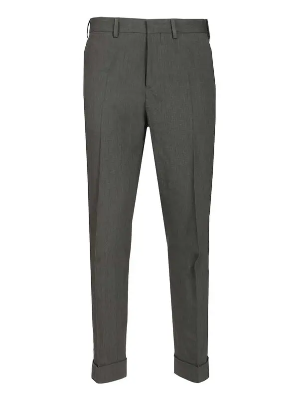 Dries Van Noten Tailored Linen Blend Trousers - Gray