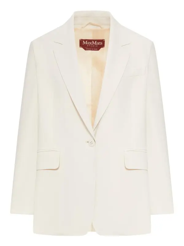 Max Mara Single-breasted Cady Blazer - Cream