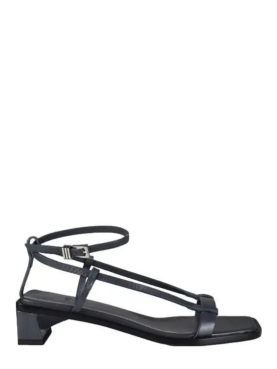 ANEST COLLECTIVE Linea Leather Sandals - Gray