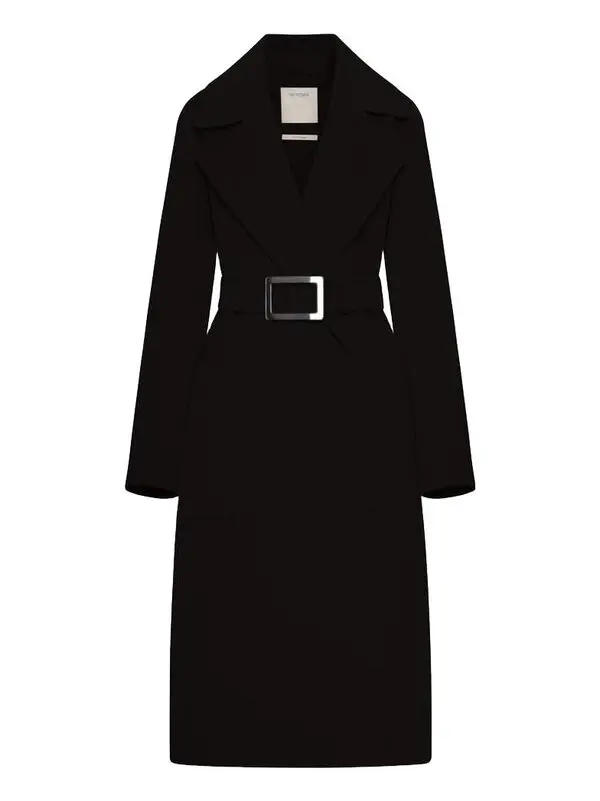 Sportmax Pure Wool Robe Coat - Black