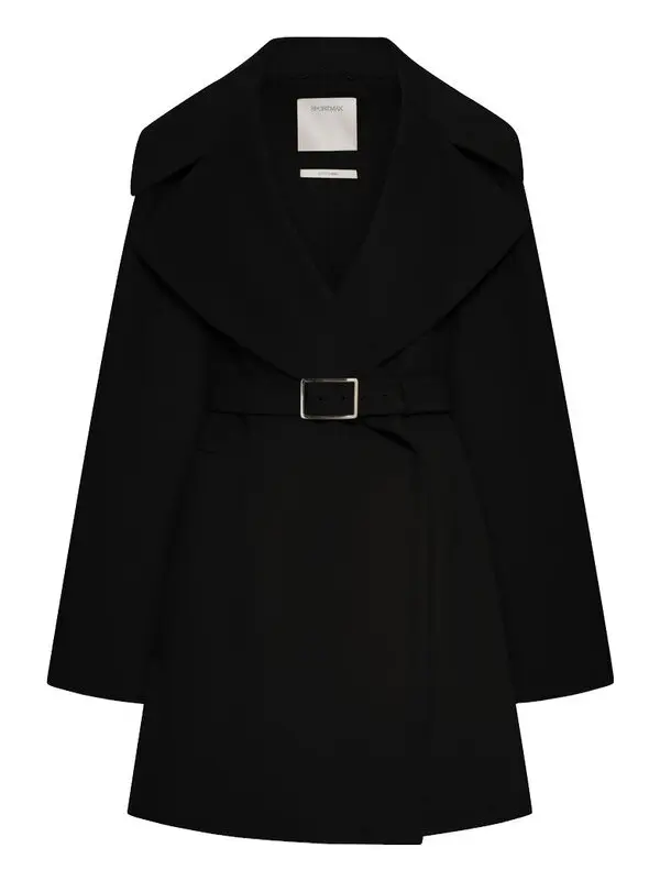 Sportmax Short Wool Coat - Black