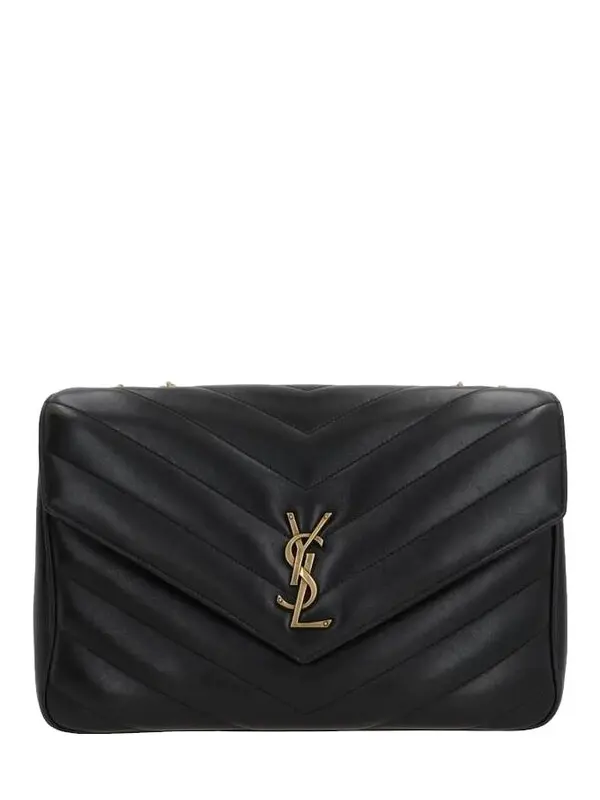 Saint Laurent Calfskin Shoulder Bag - Black