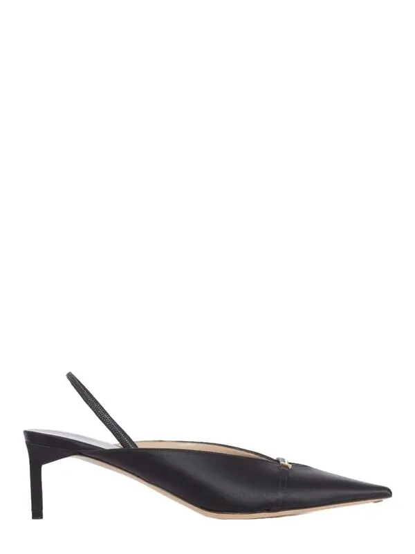 TOM FORD Silk Satin Slingback Pumps - Black