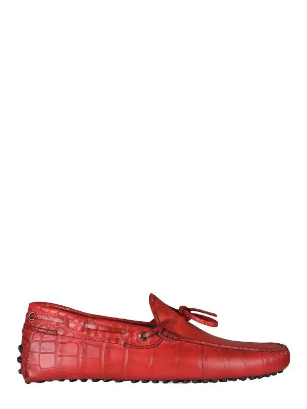 TOD'S Leather Loafers - Red