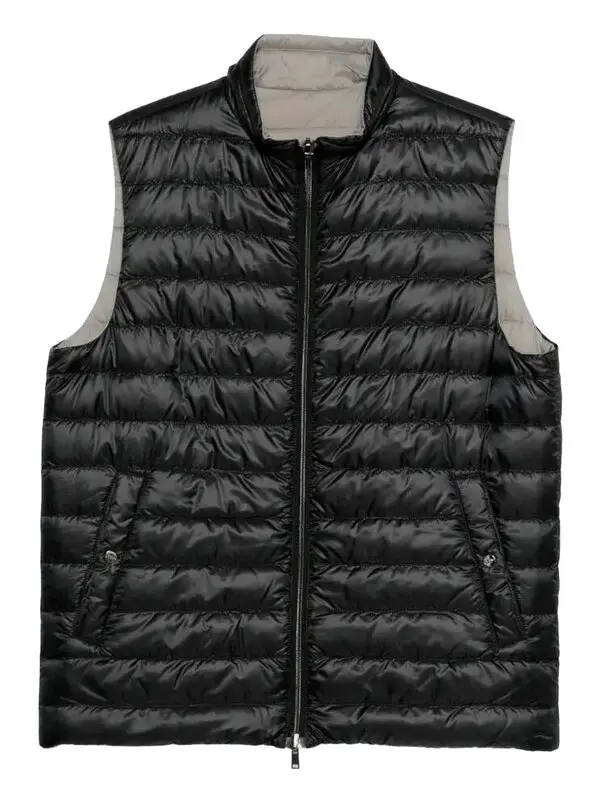 Herno Nylon Ultralight And Ecoage Reversible Vest - Black