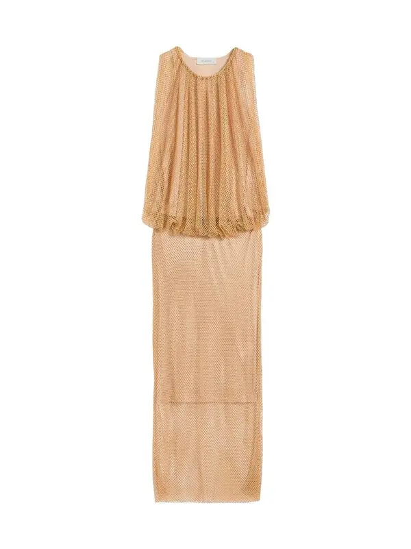 Sportmax Metallic Mesh Dress - Silver