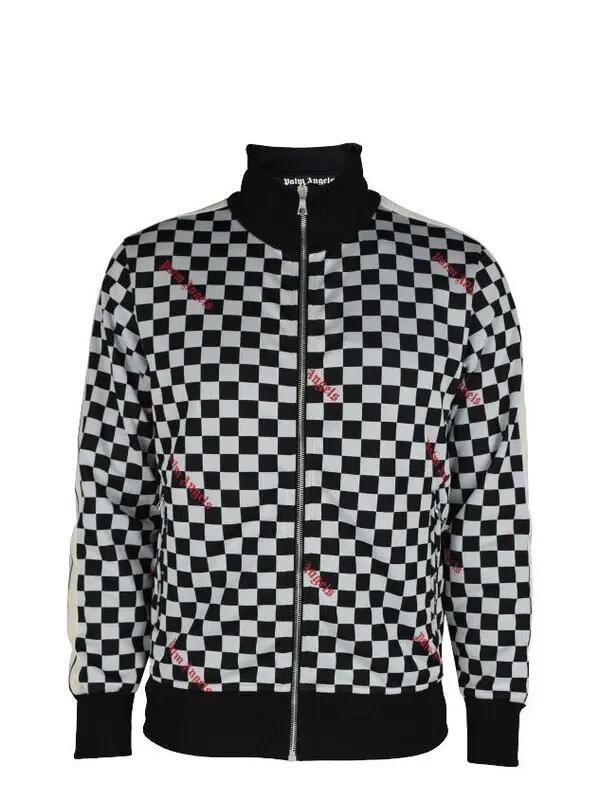 Palm Angels Checkerboard Track Jacket - Black