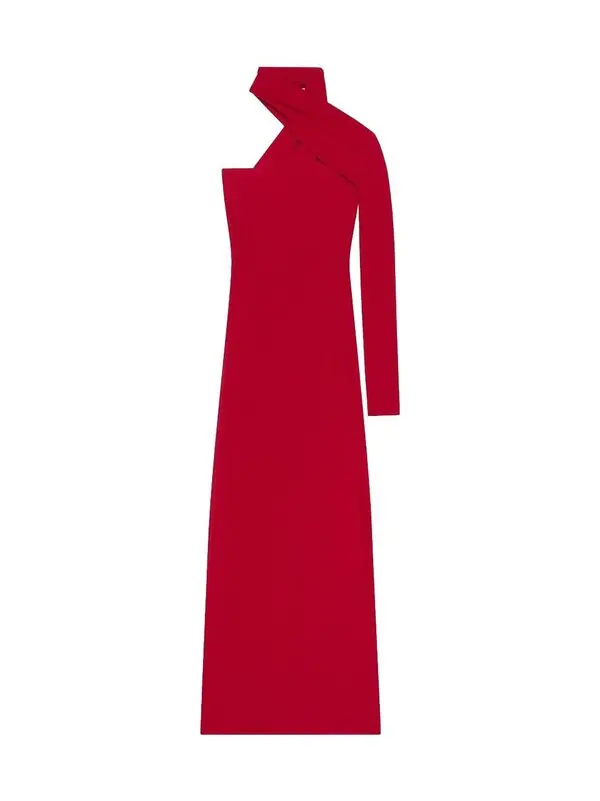 COURREGES Draped One-shoulder Dress - Red