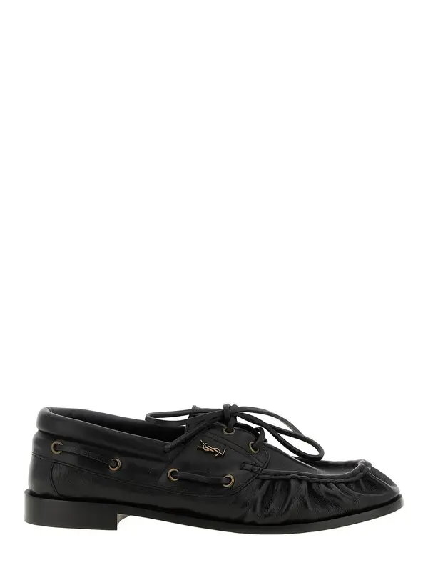 Saint Laurent Le Loafer Bateau Loafers - Black