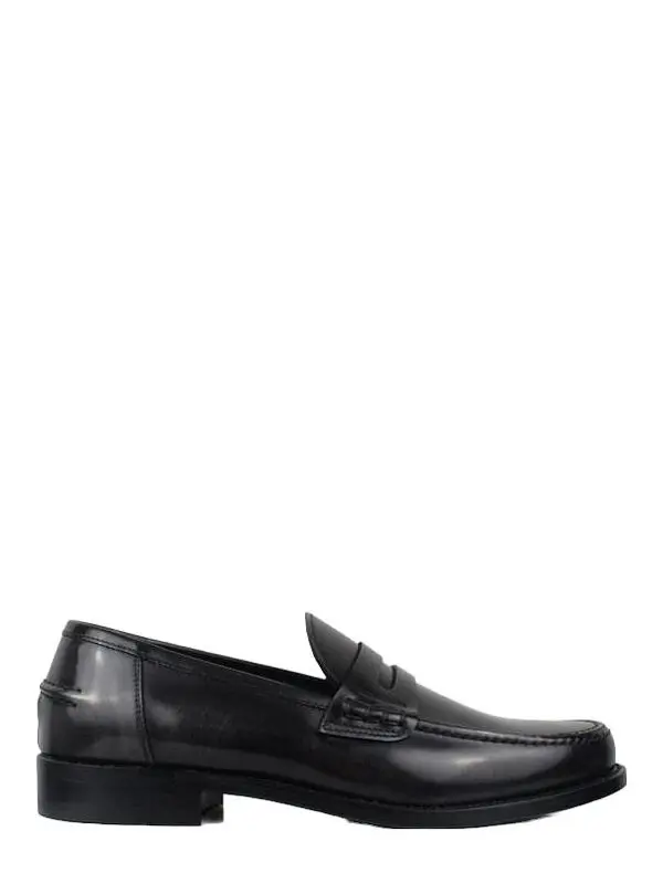 ALBERTO Leather Loafers - Gray